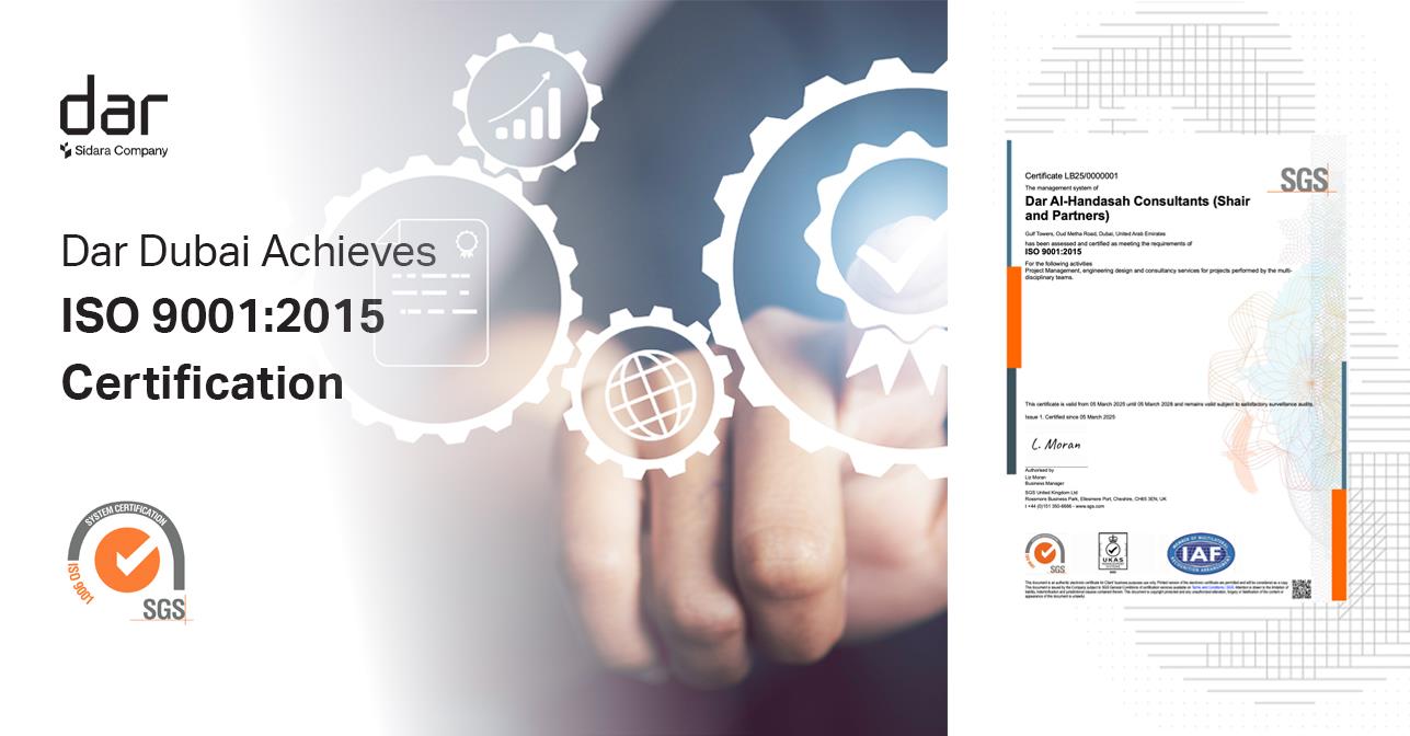 Dar Al-Handasah - News - Dar Achieves ISO 9001:2015 Certification